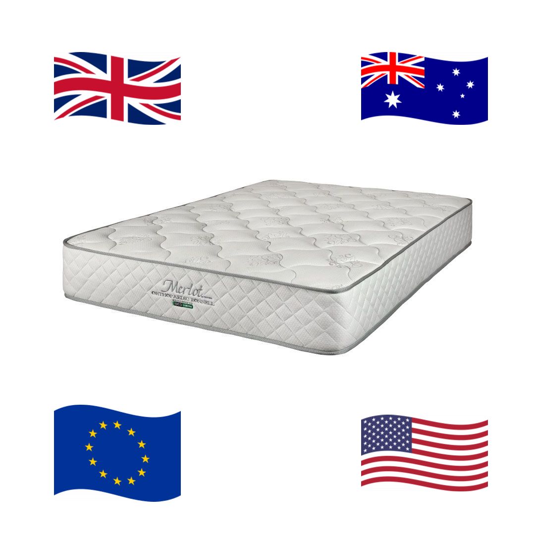 Common mattress sizes from around the world.